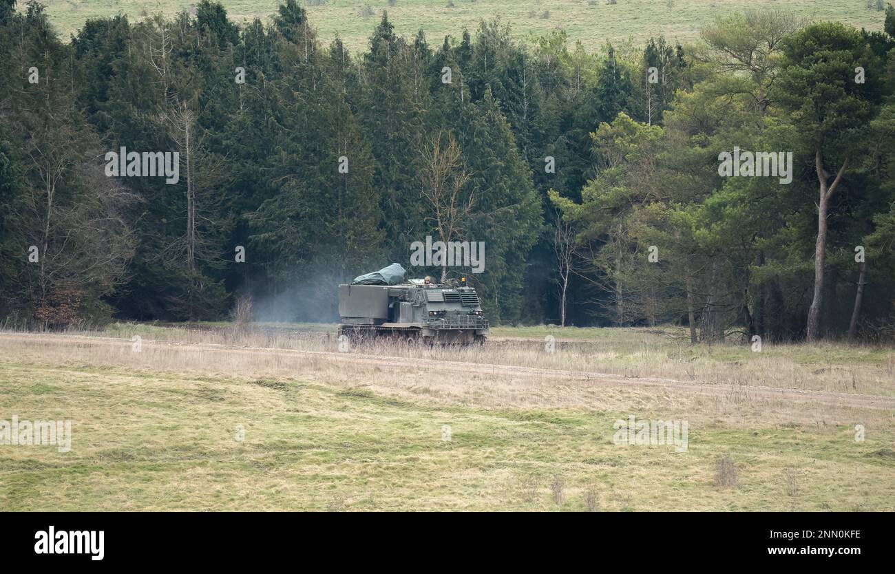 British army self propelled M270 Multiple Launch Rocket System (MLRS ...