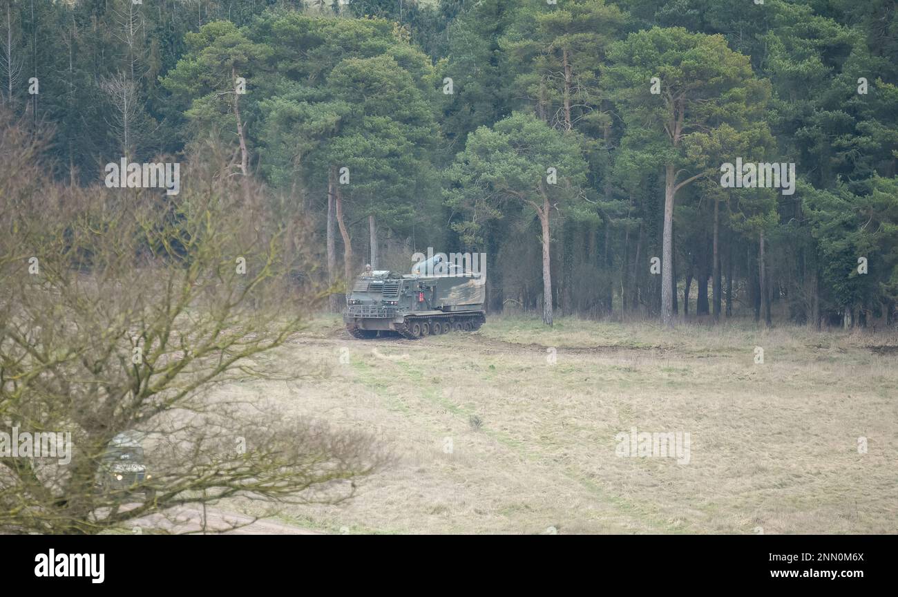 British army self propelled M270 Multiple Launch Rocket System (MLRS ...
