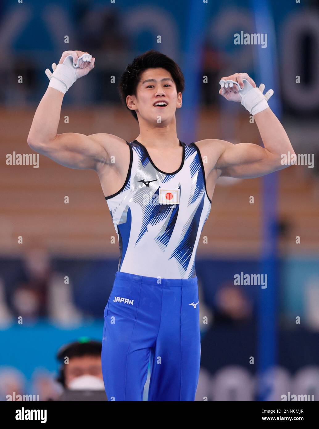 Japan's HASHIMOTO Daiki reacts during the Artistic Gymnastics Men's All ...