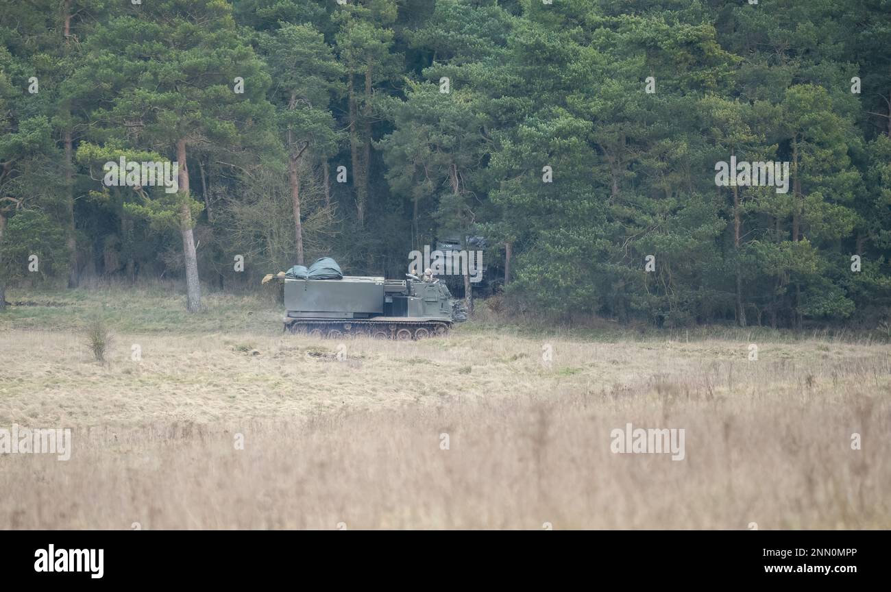 British army self propelled M270 Multiple Launch Rocket System (MLRS ...