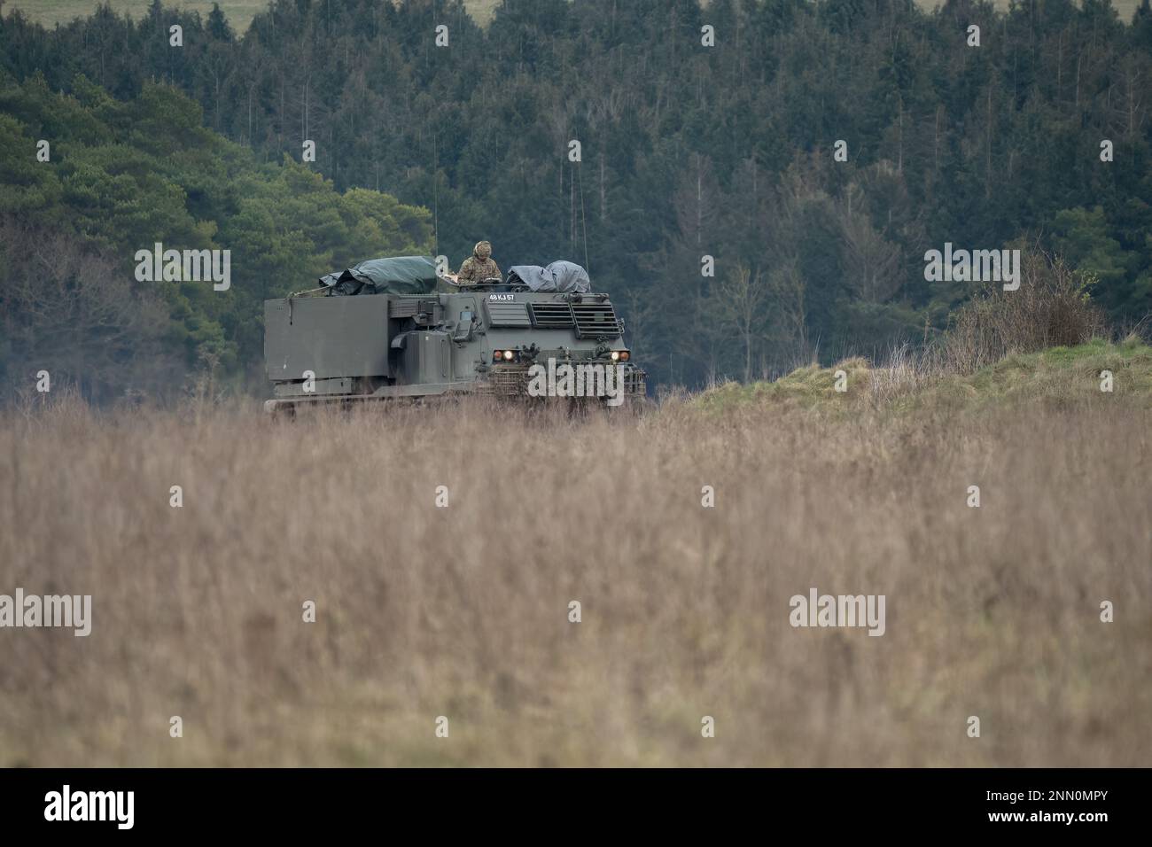British army self propelled M270 Multiple Launch Rocket System (MLRS ...