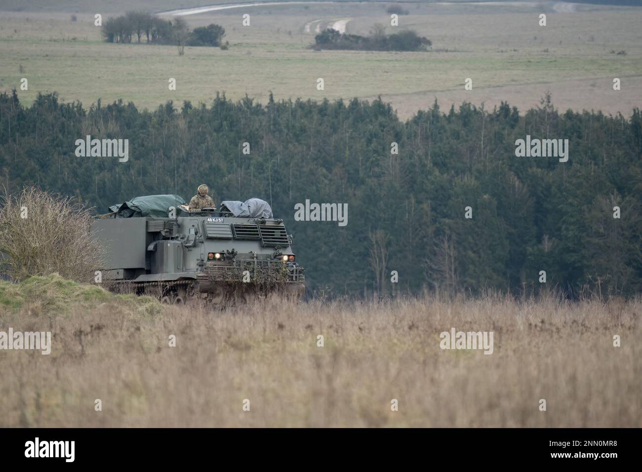 British army self propelled M270 Multiple Launch Rocket System (MLRS ...
