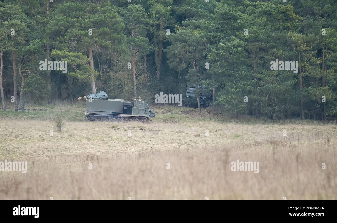 British army self propelled M270 Multiple Launch Rocket System (MLRS ...