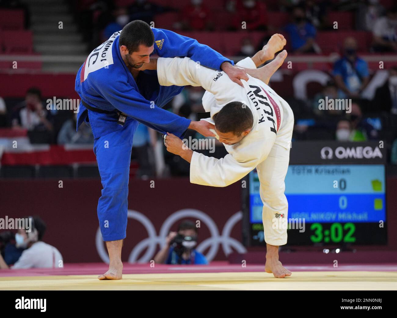 TOTH Krisztian of Hungary (white) takes part in Judo men's -90kg ...
