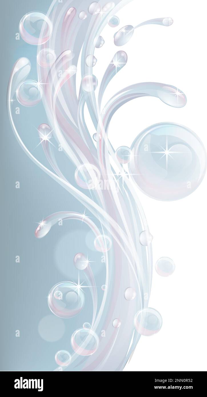 Water Splash Soap Border Frame Bubble Background Stock Vector Image ...