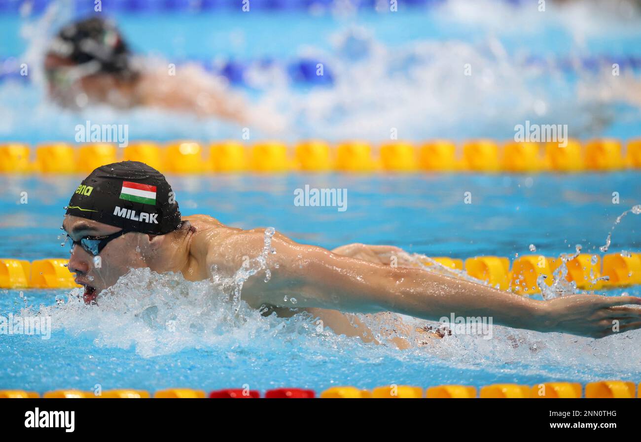 MILAK Kristof of Hungary competes during Men's 200m Butterfly final at ...