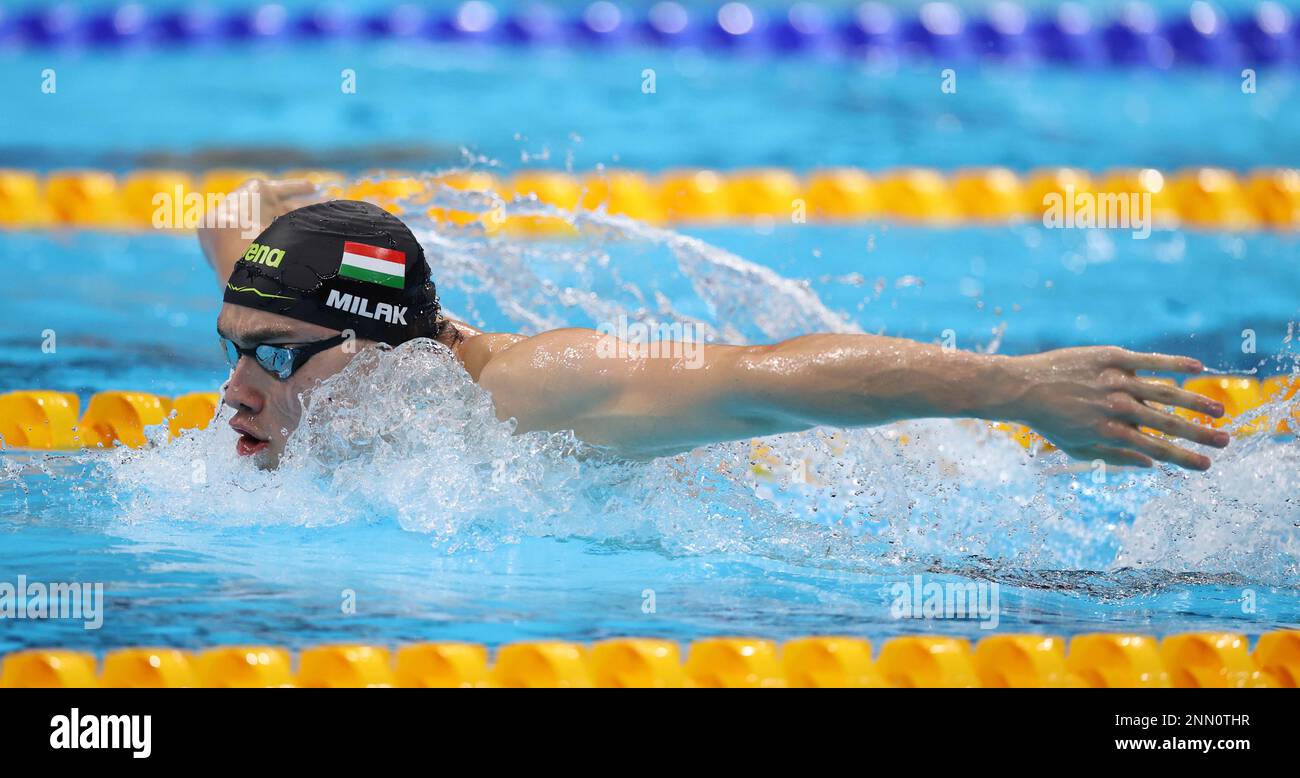 MILAK Kristof of Hungary competes during Men's 200m Butterfly final at ...