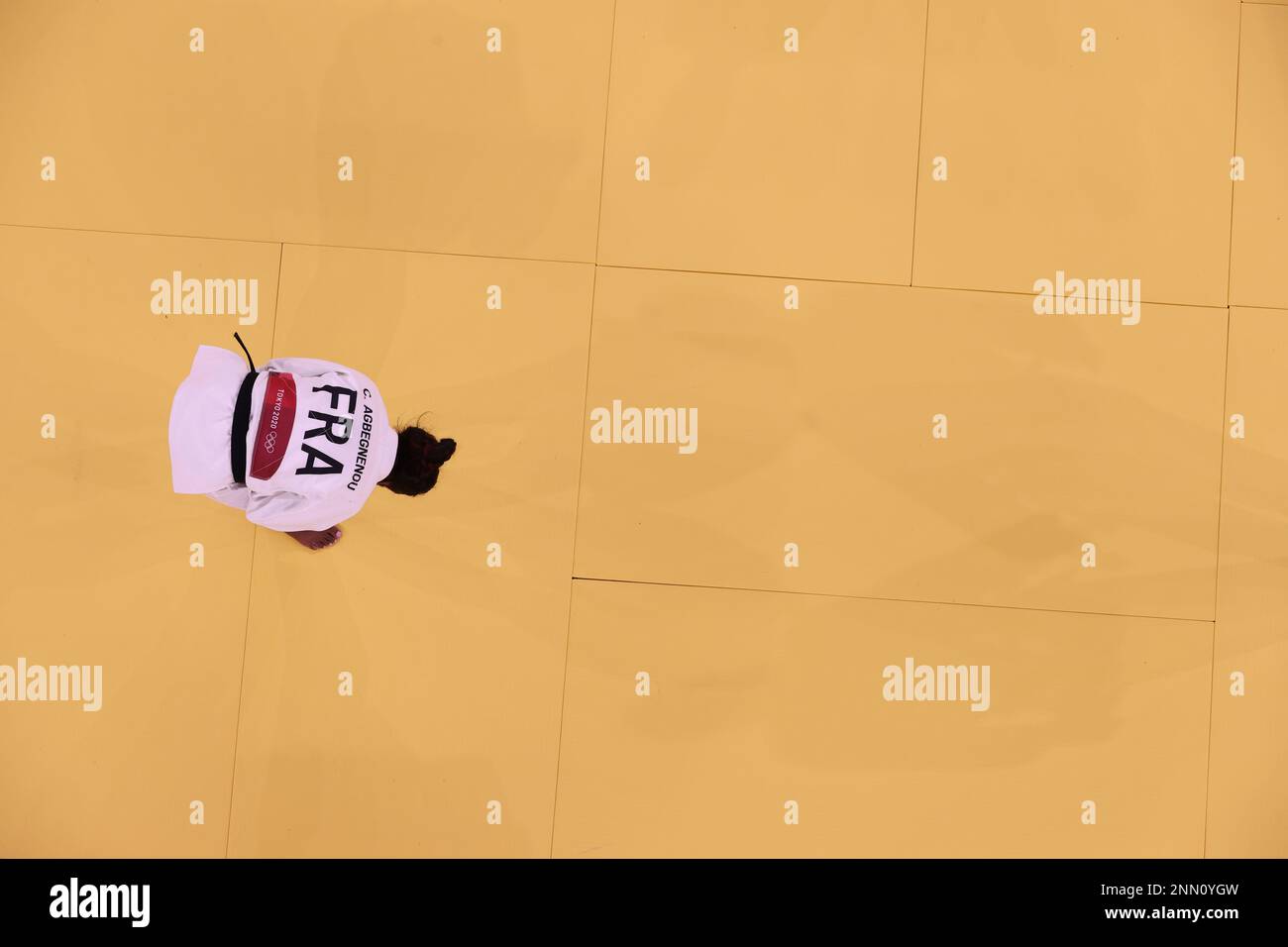 France's AGBEGNENOU Clarisse reacts after winning Women -63 kg Final ...