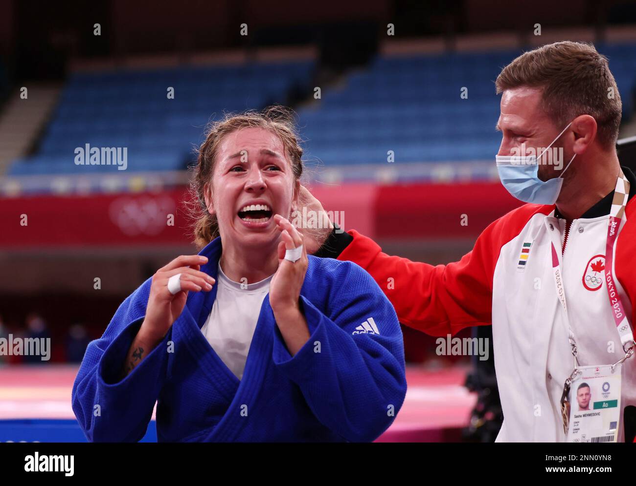 Canada's BEAUCHEMIN-PINARD Catherine reacts after winning Women -63 kg ...