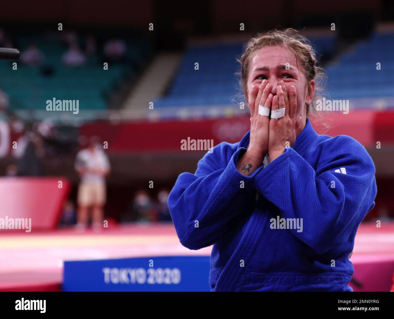 Canada's BEAUCHEMIN-PINARD Catherine reacts after winning Women -63 kg ...