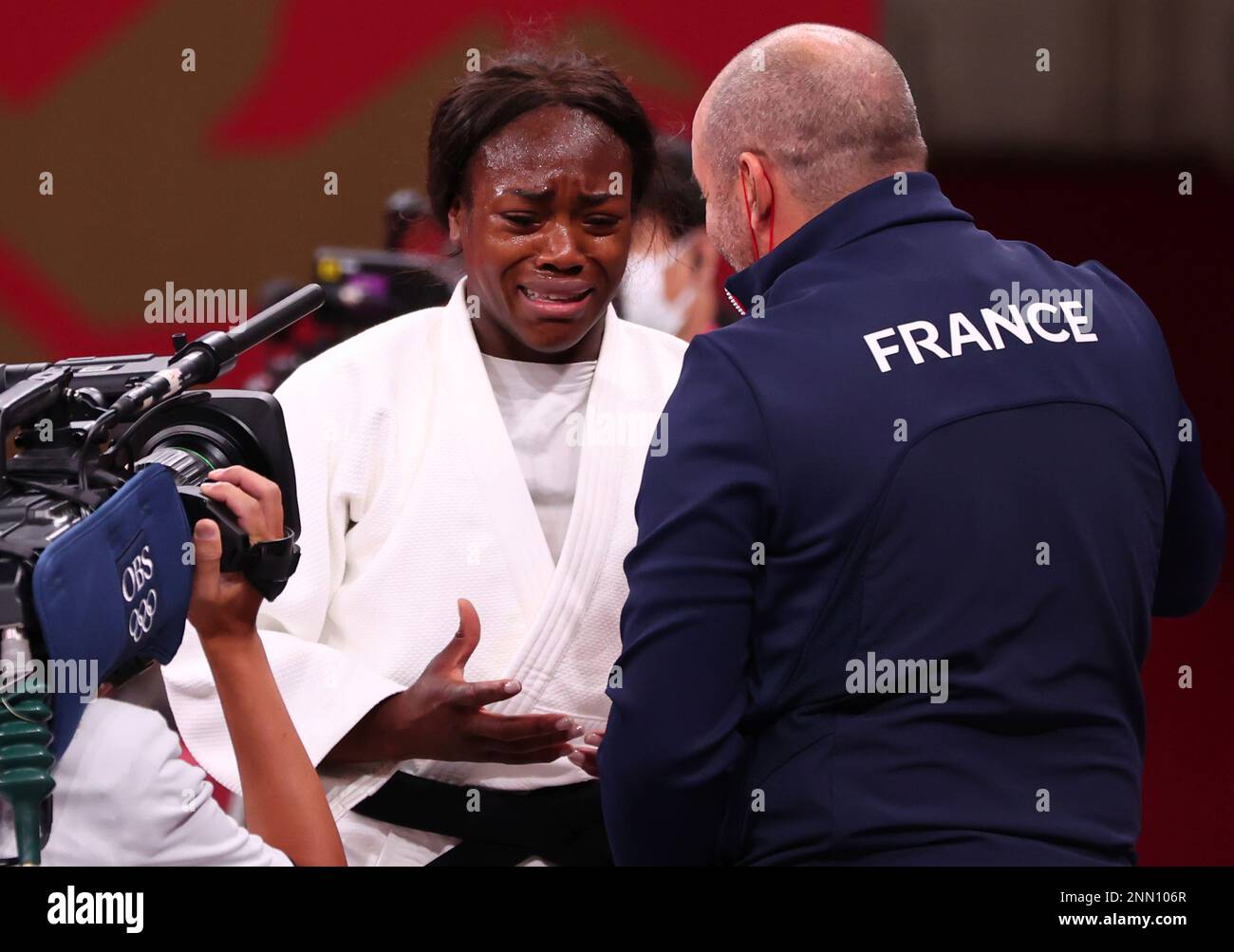 France's AGBEGNENOU Clarisse reacts after winning Women -63 kg Final ...