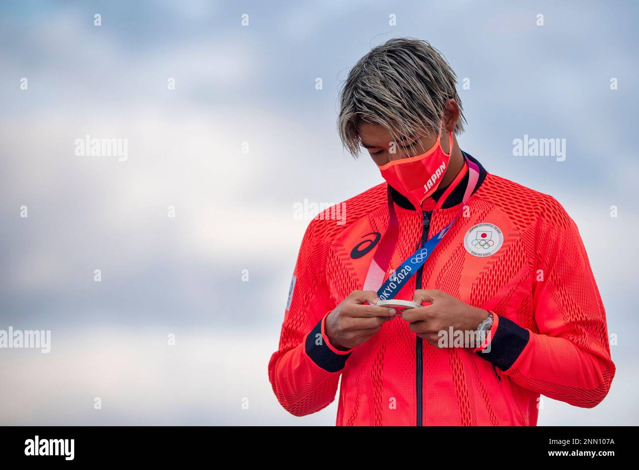 Japan's Kanoa Igarashi celebrates after winning the silver medal in the ...
