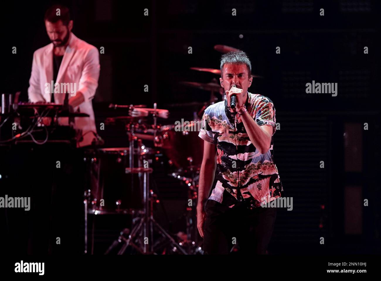 The singer of Vetusta Morla, Pucho, during his performance at the ...