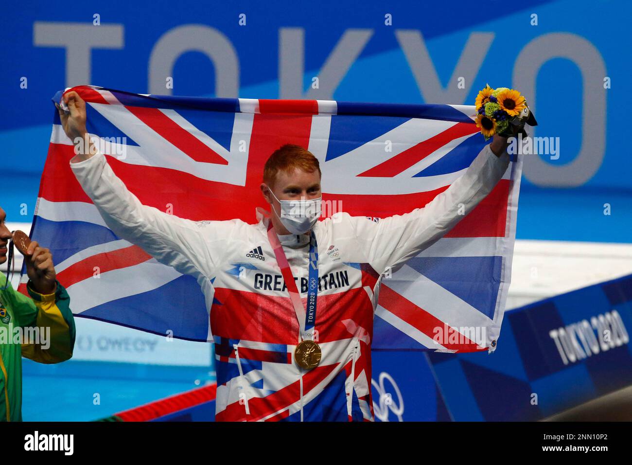July 27, 2021, Tokyo, Japan: Tom Dean (GBR) celebrates with his gold ...
