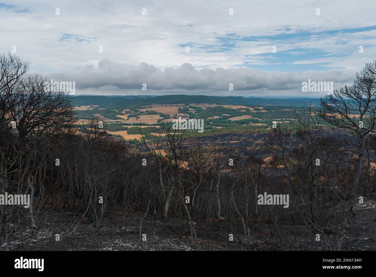 State of the surroundings of Santa Coloma de Queralt from the Castle of ...