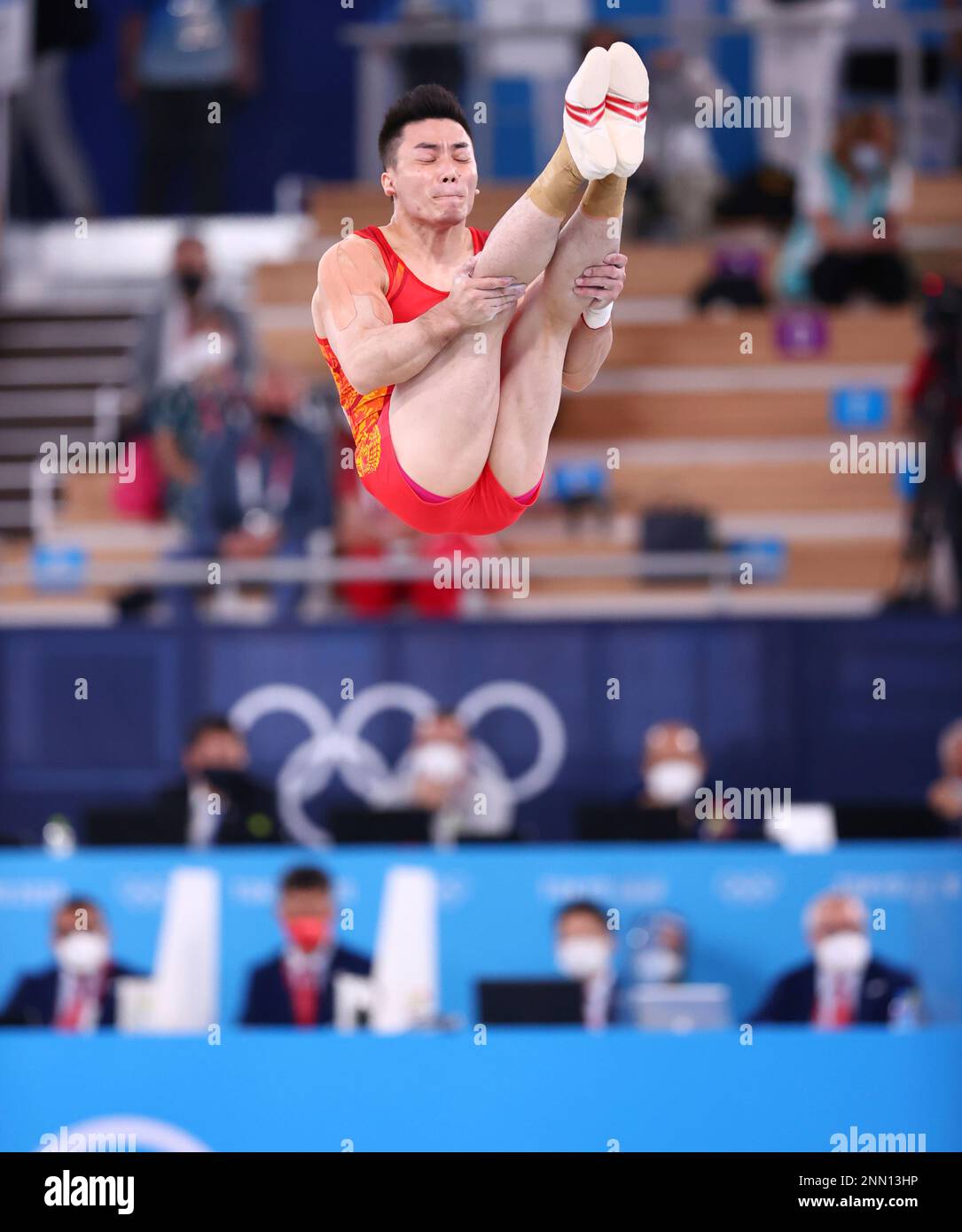 China's LIN Chaopan performs the floor in Artistic Gymnastics Men's ...