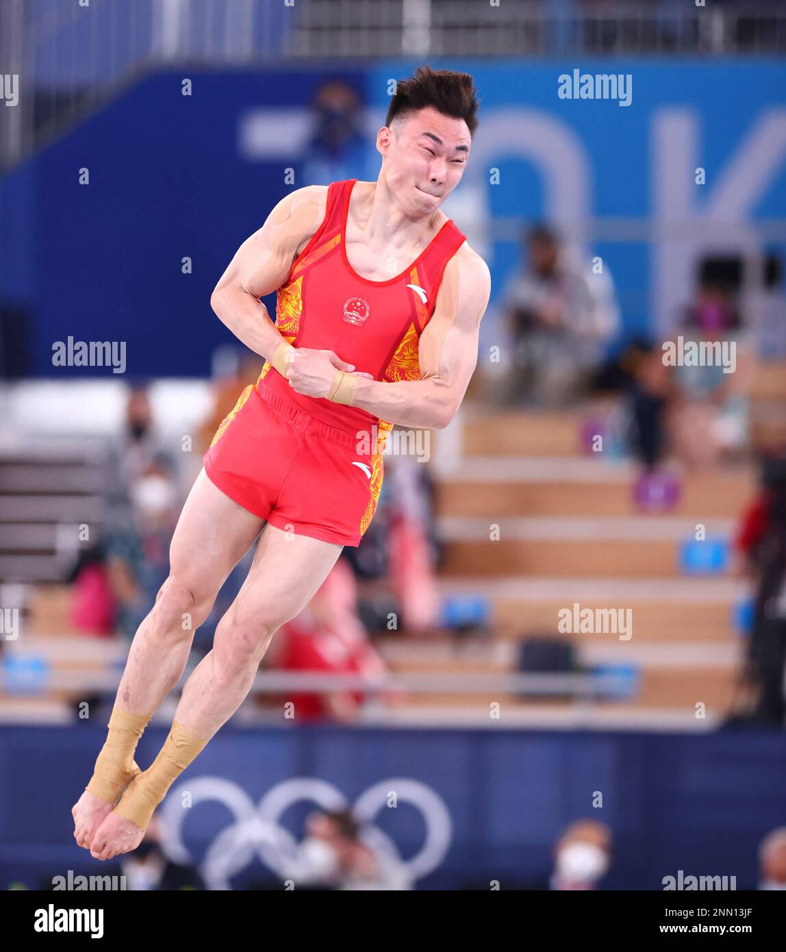 China's SUN Wei performs the floor in Artistic Gymnastics Men's team ...