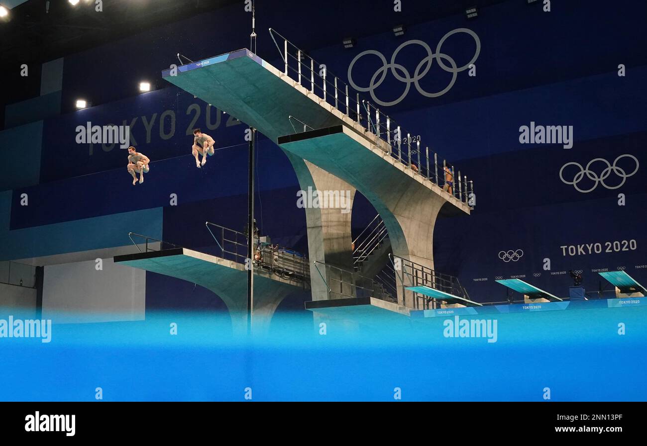 ROC's BONDAR Aleksandr and MINIBAEV Viktor perform in Diving Men's ...