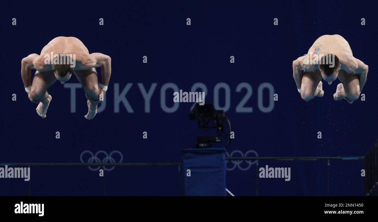 ROC's BONDAR Aleksandr and MINIBAEV Viktor perform in Diving Men's ...