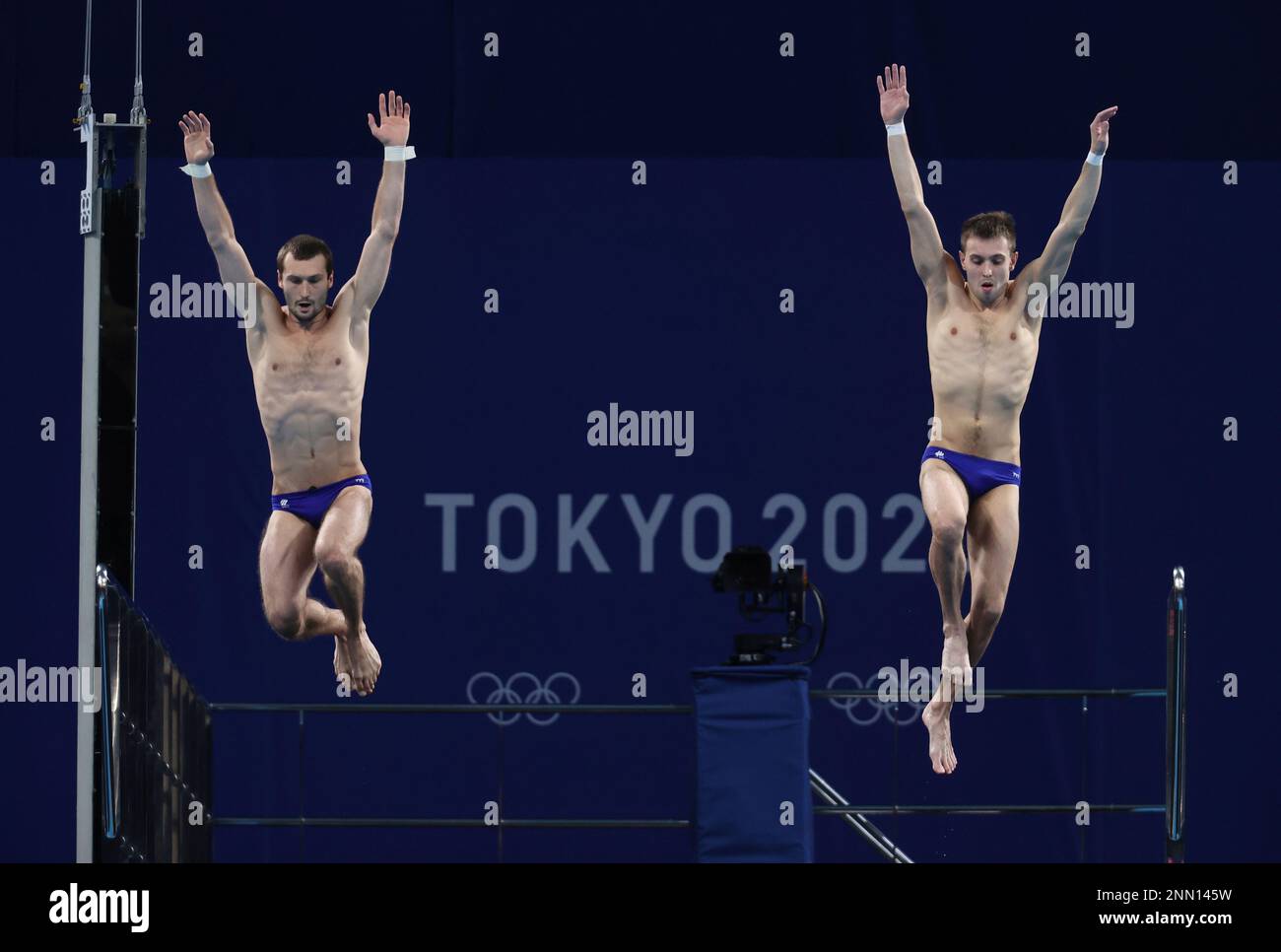 ROC's BONDAR Aleksandr and MINIBAEV Viktor perform in Diving Men's ...