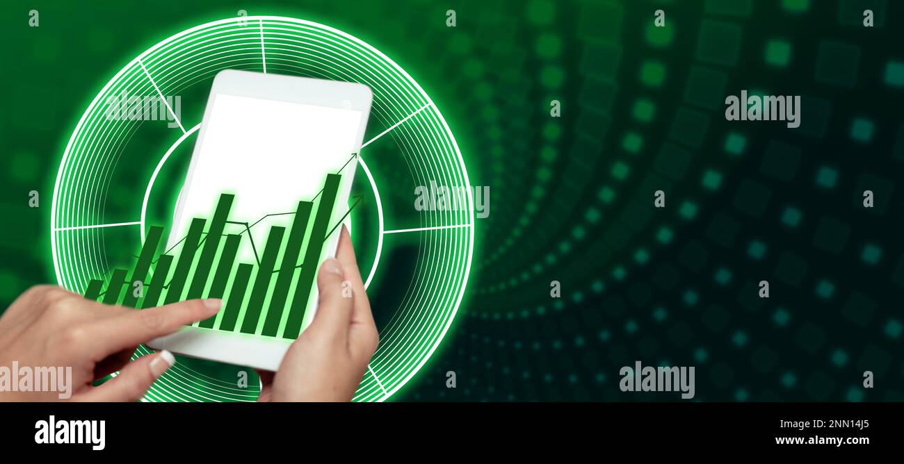 Hand holding mobile phone with important new information on display ...