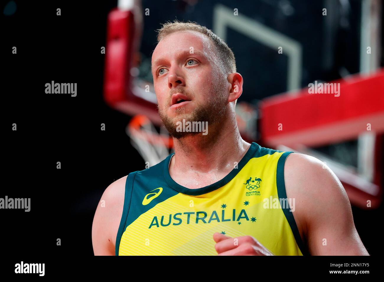 TOKYO, JAPAN - JULY 25: Nic Kay of Team Australia looks on during the ...