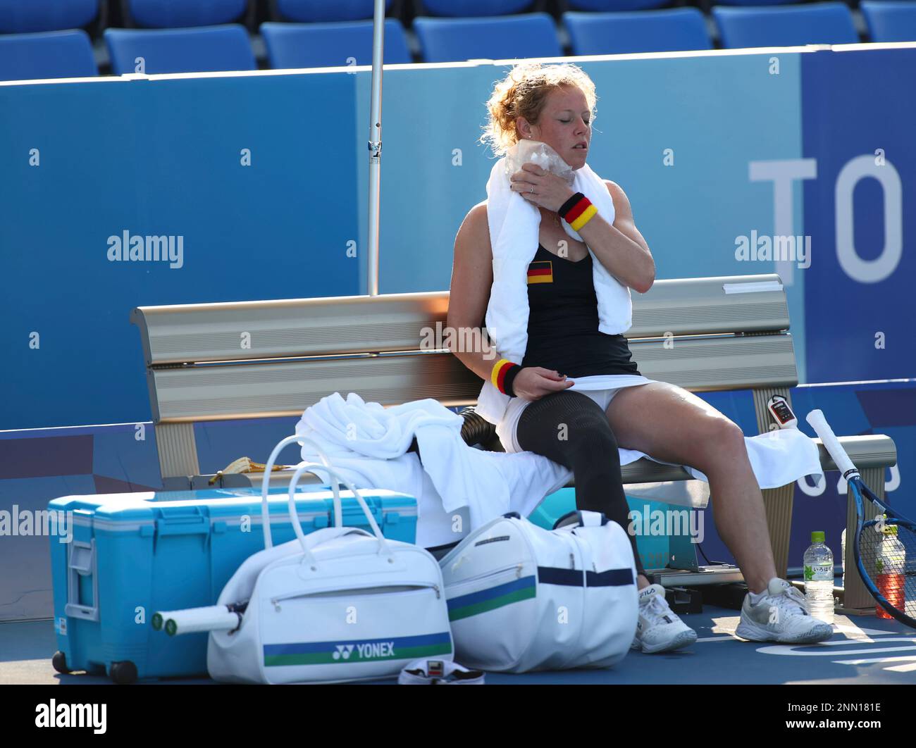 SIEGEMUND Laura of Germany cools down during women's singles first ...