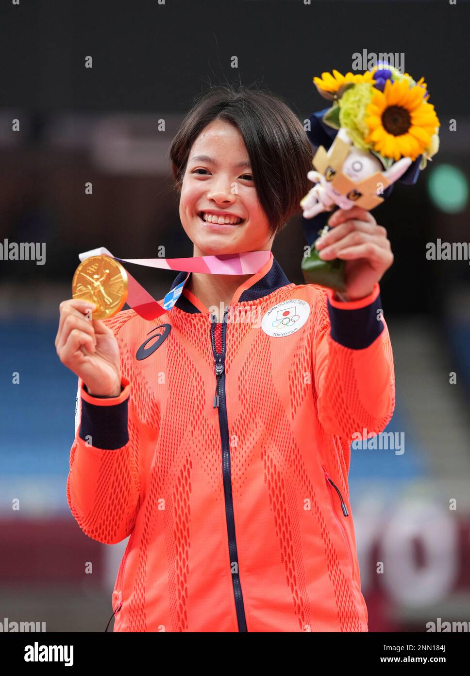 ABE Uta of Japan reacts after winning Judo women's -52kg final against ...
