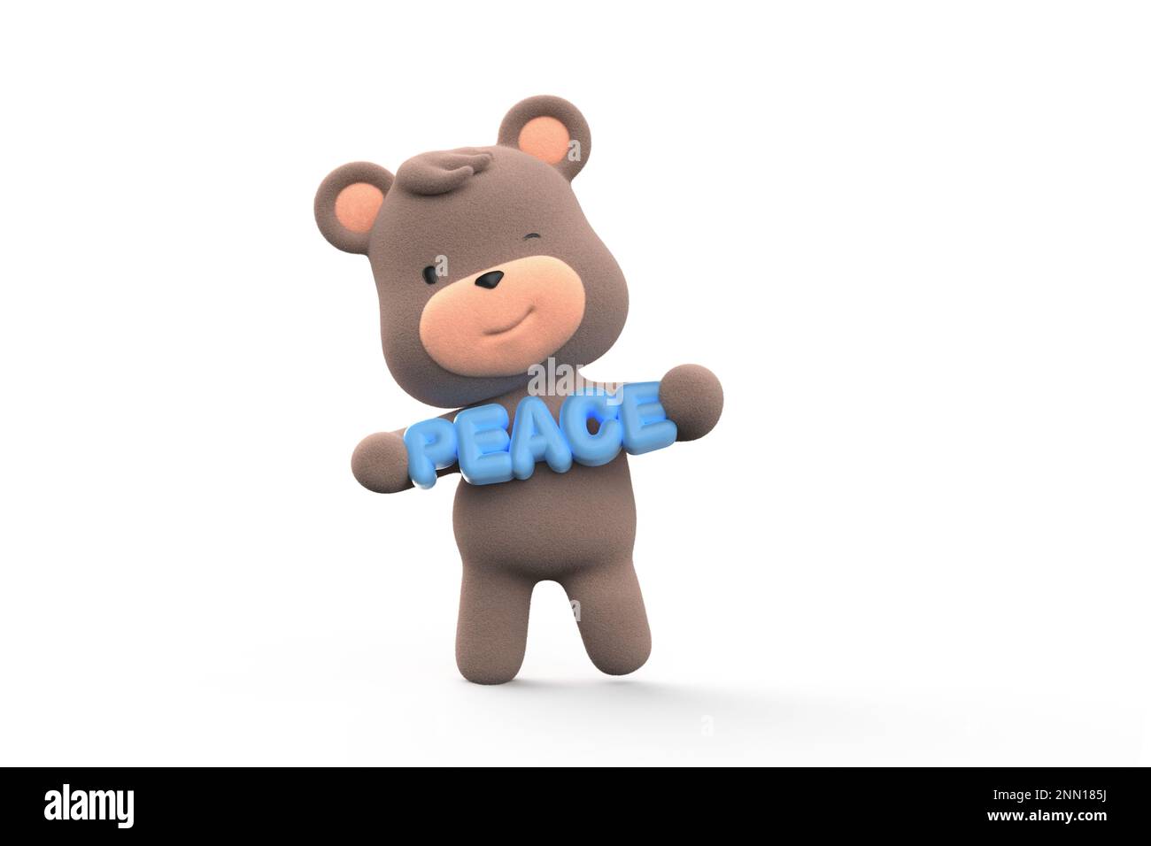 Teddy bear holding the word peace in English writing. teddy bear ...