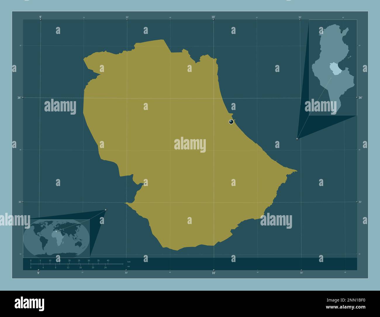 Gabes map hi-res stock photography and images - Alamy