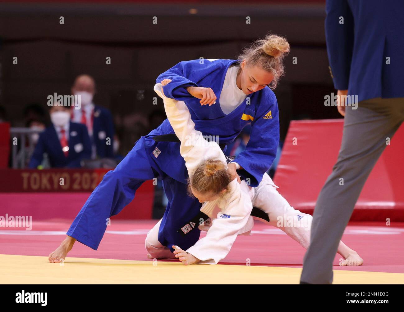 BILODID Daria of Ukraine takes part in the match of Judo women's -48kg ...