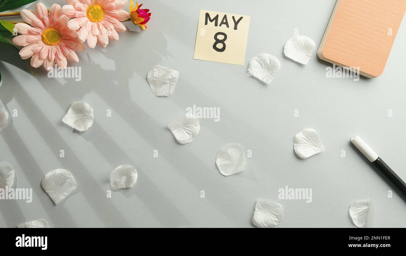 Mother's Day. Colorful flat lay backgrounds Stock Photo - Alamy
