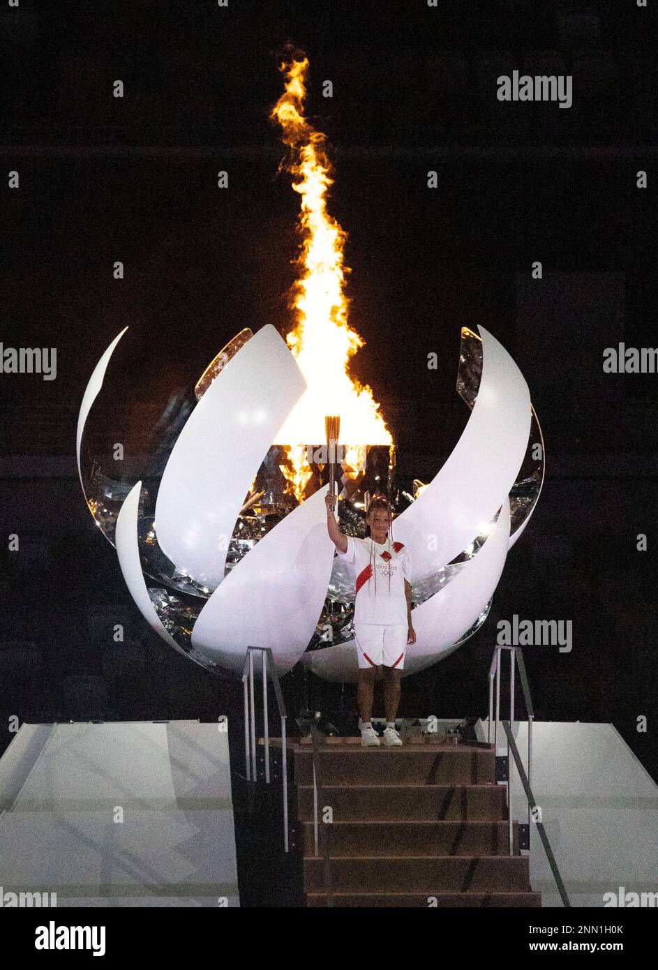 July 23, 2021, Tokyo, Japan: NAOMI OSAKA of Japan lights the Olympic ...