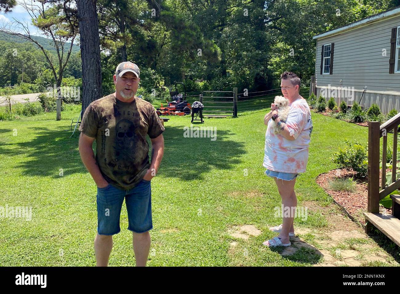 Monty Frazier, 51, and wife Shelly Frazier, 49, pose at their Natural ...