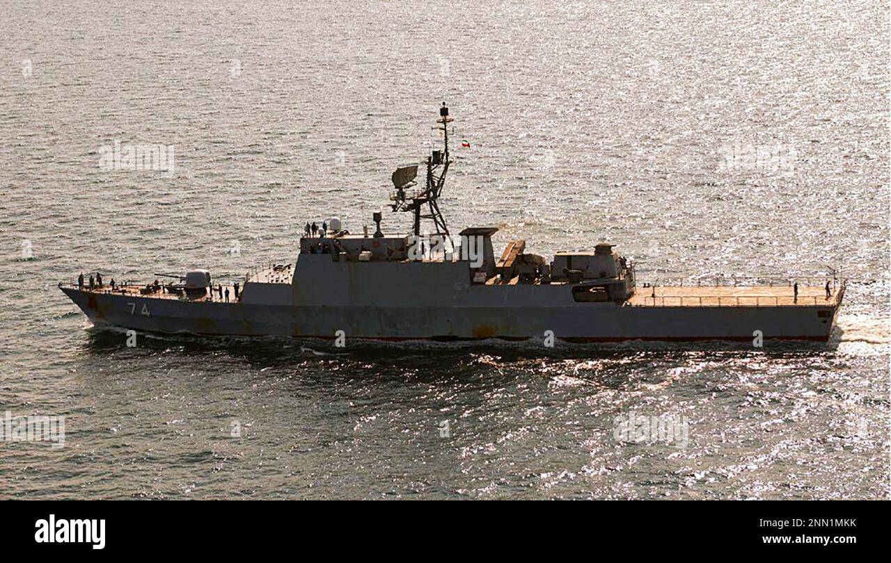 In this handout photo from the Royal Danish Air Force, the Iranian navy ...