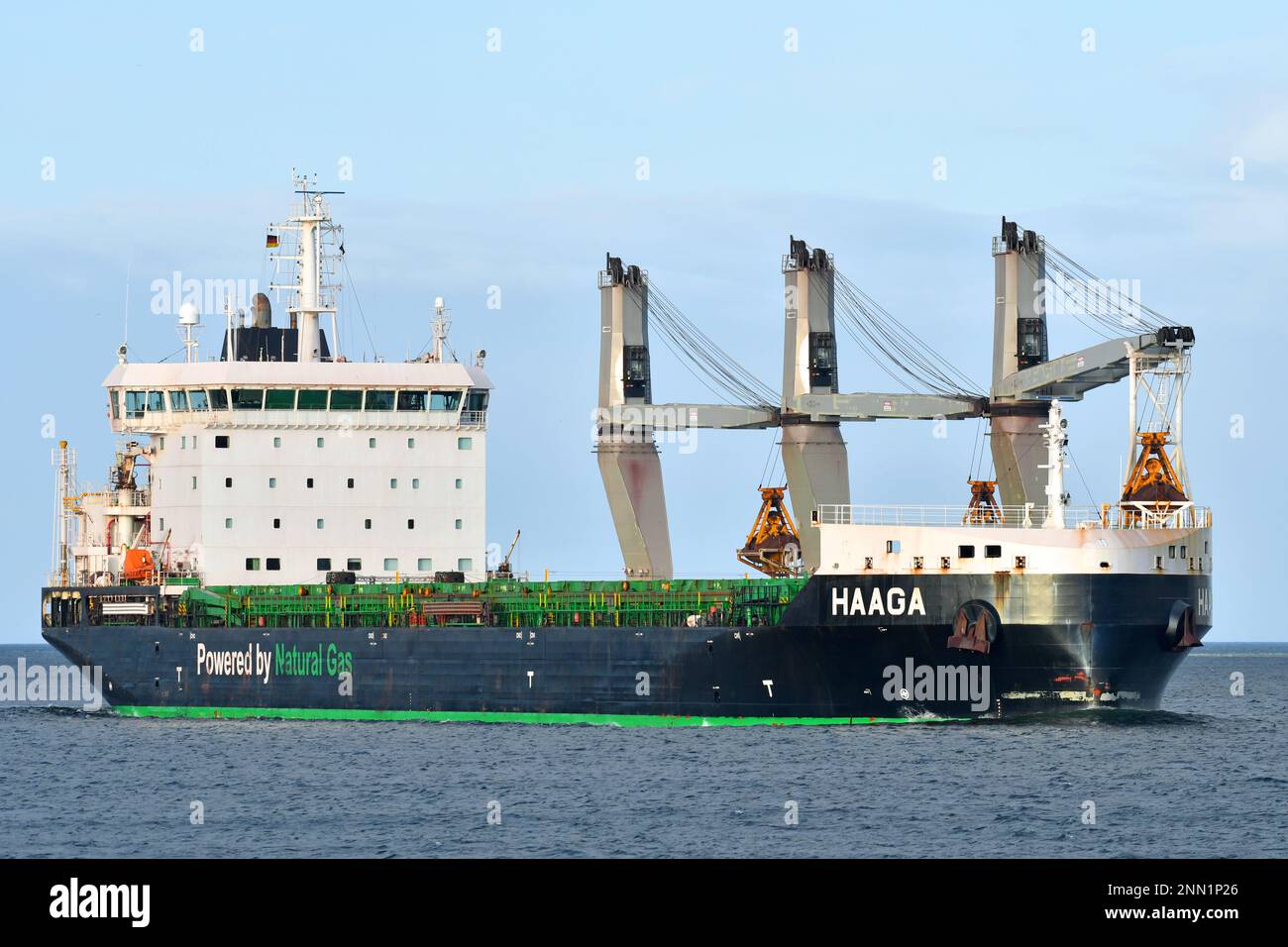 Bulkcarrier HAAGA at the Kiel Fjord Stock Photo - Alamy
