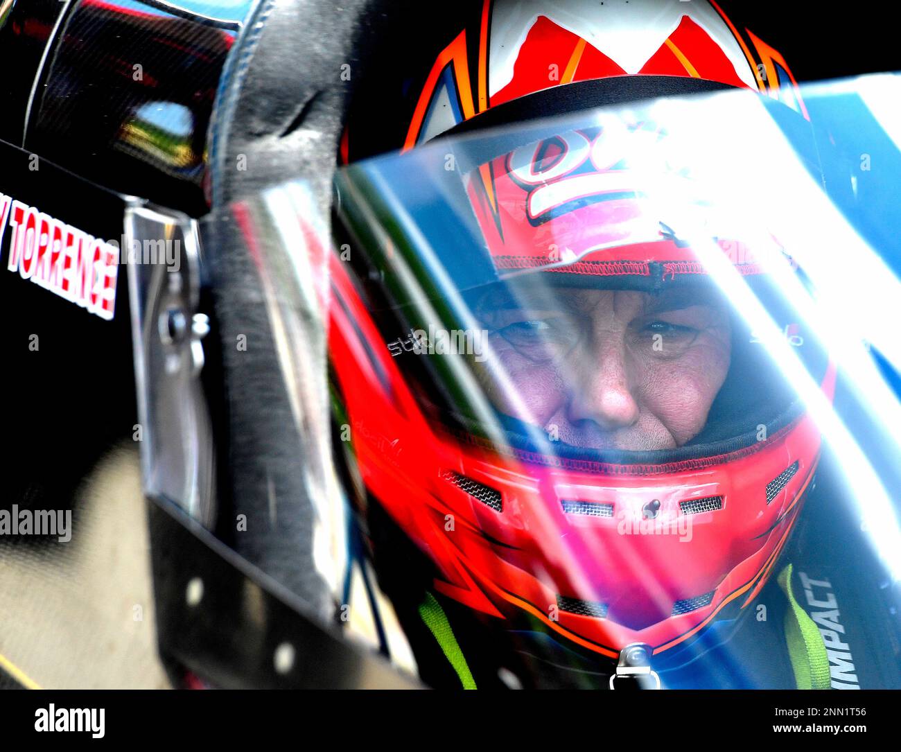 EPPING, NH - JUNE 13: Top Fuel driver Billy Torrence sits in his ...