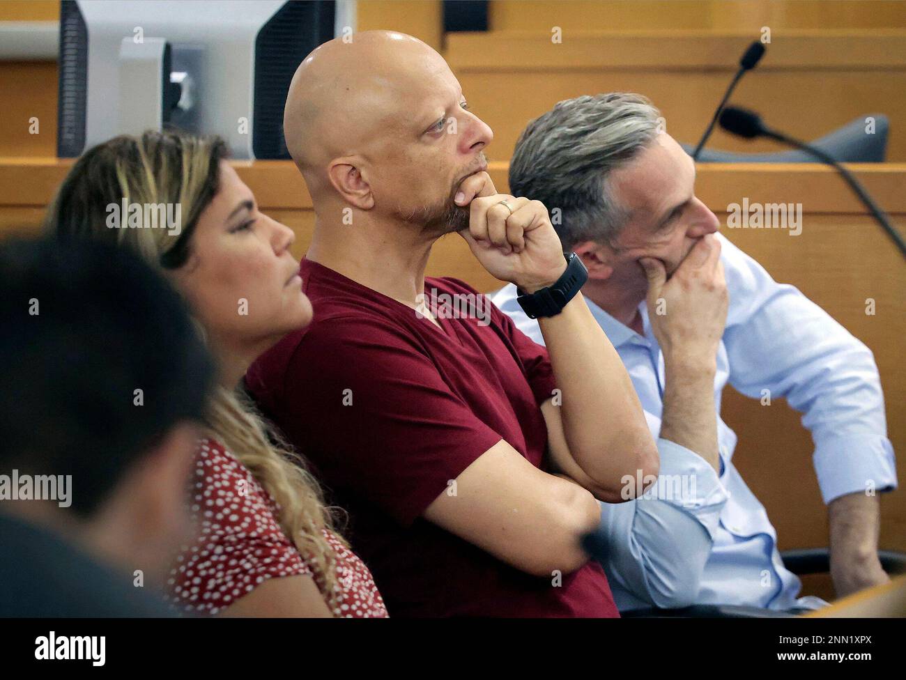 Champlain Towers South tenants Yadira Santo, from left to right, Paolo ...