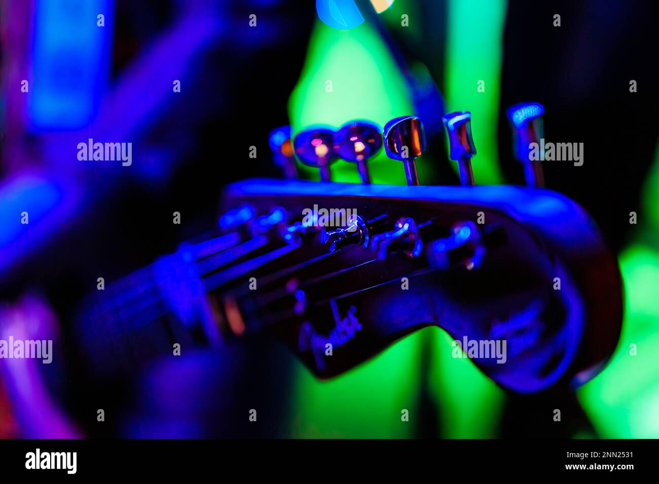 Rock concert, silhouettes , band crew people singers guitars Stock ...