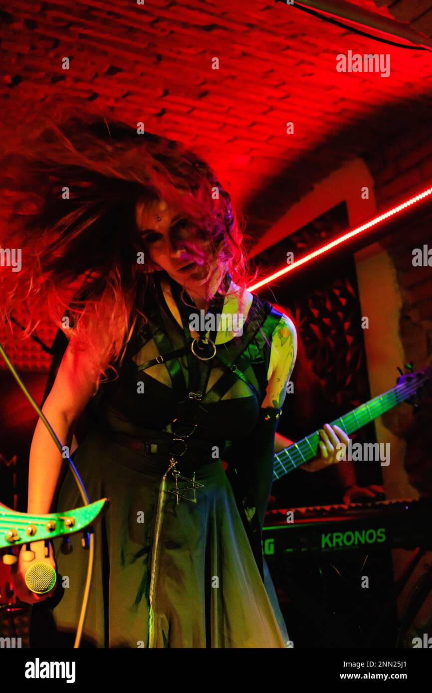 Rock concert, silhouettes , band crew people singers guitars Stock ...