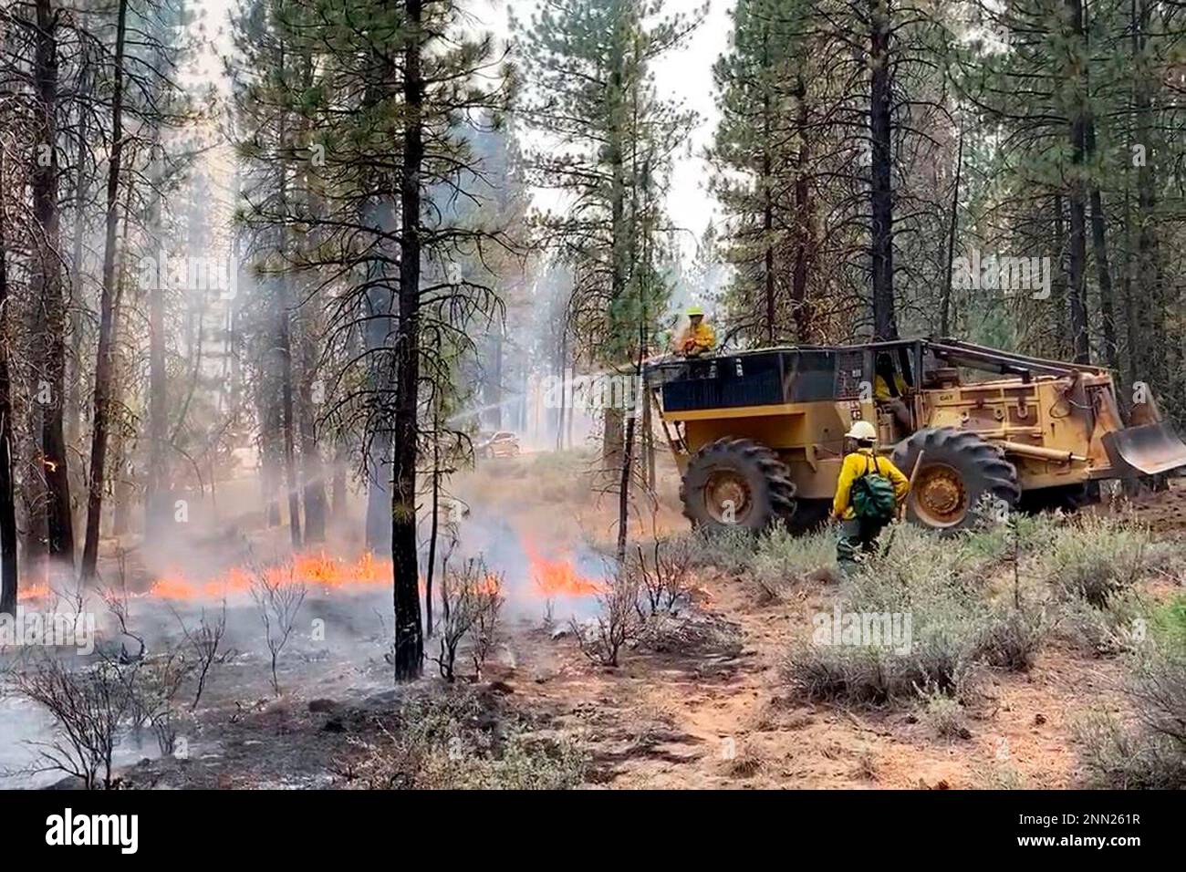 In this photo provided by the Bootleg Fire Incident Command ...