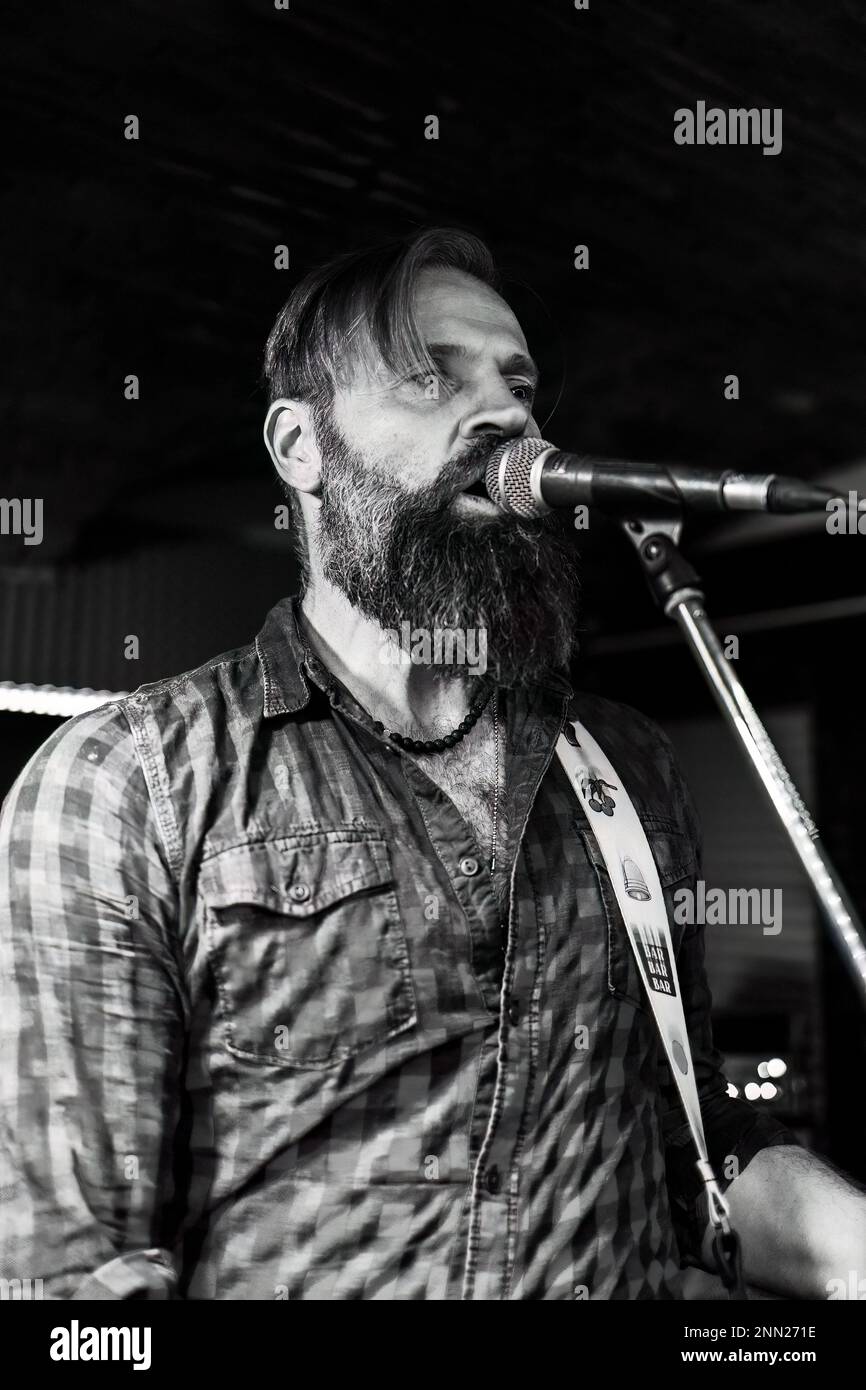 Rock concert, silhouettes , band crew people singers guitars Stock ...