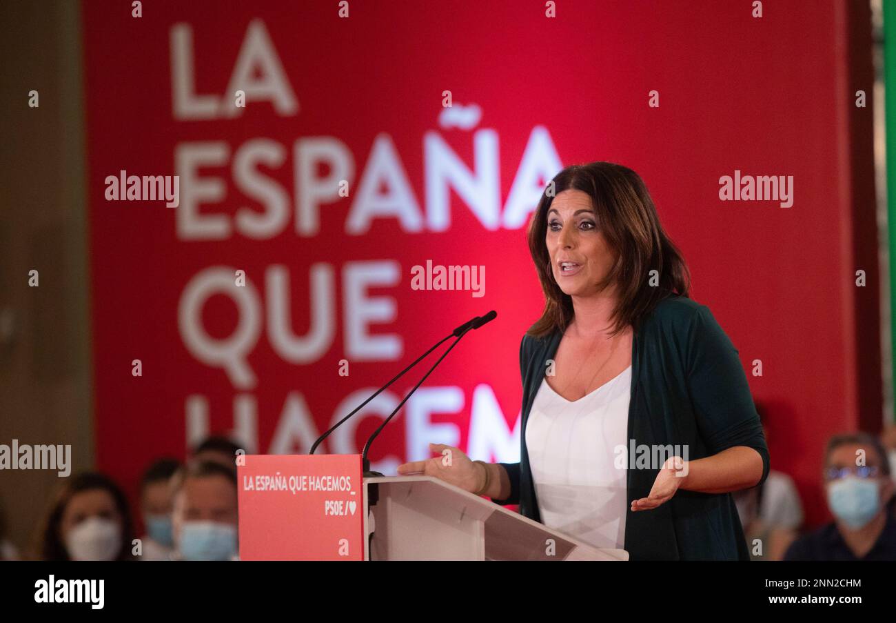 The spokesperson of the Socialist Group in Parliament, Ángeles Férriz ...