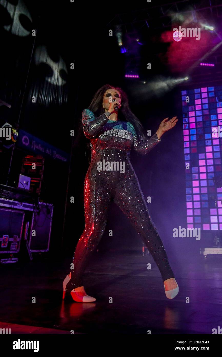 The singer Alaska, during a concert at the festival Noches del Botánico ...