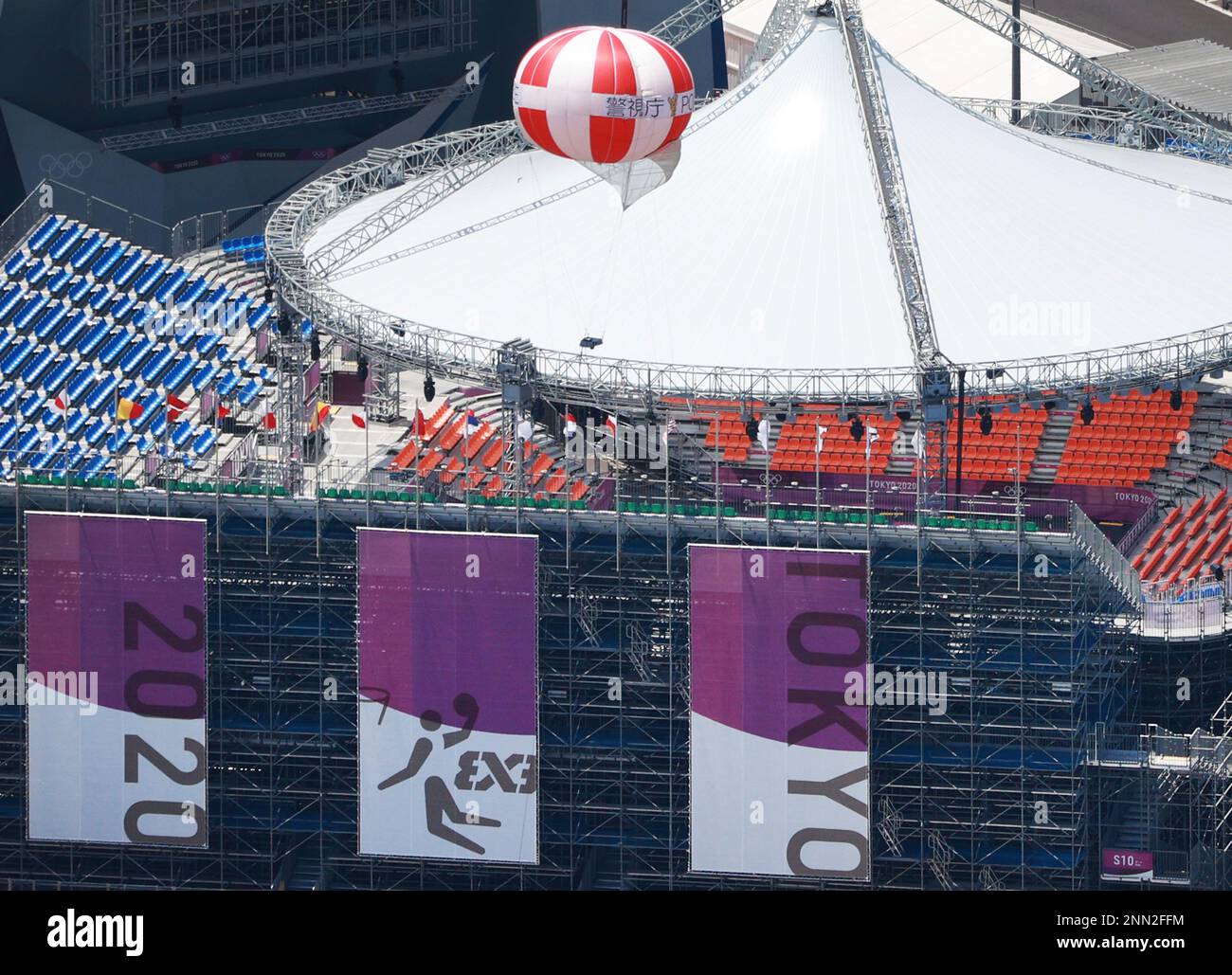 A security balloon equipped with a camera has been launched by the ...