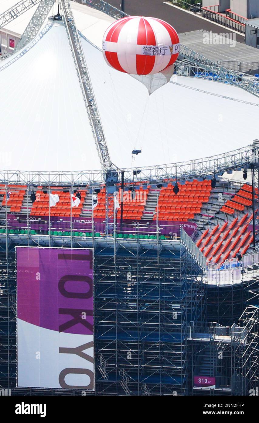 A security balloon equipped with a camera has been launched by the ...