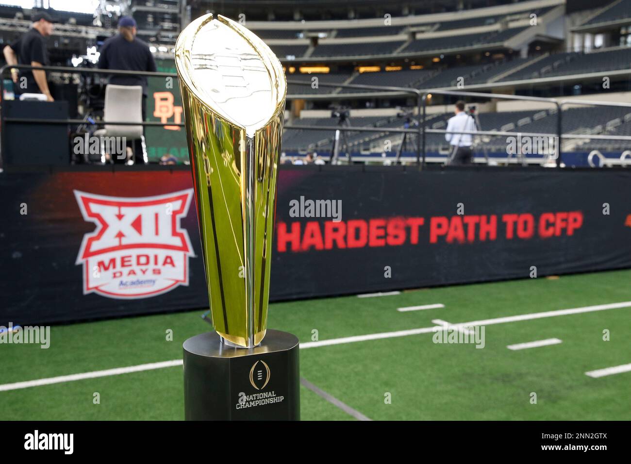 College Football Championship trophy on display during NCAA college ...