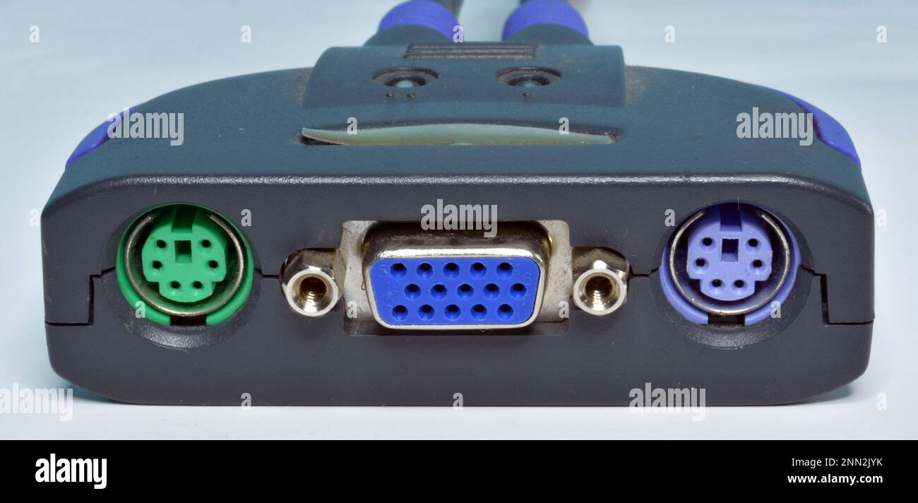 Vintage mouse and keyboard splitter Stock Photo - Alamy