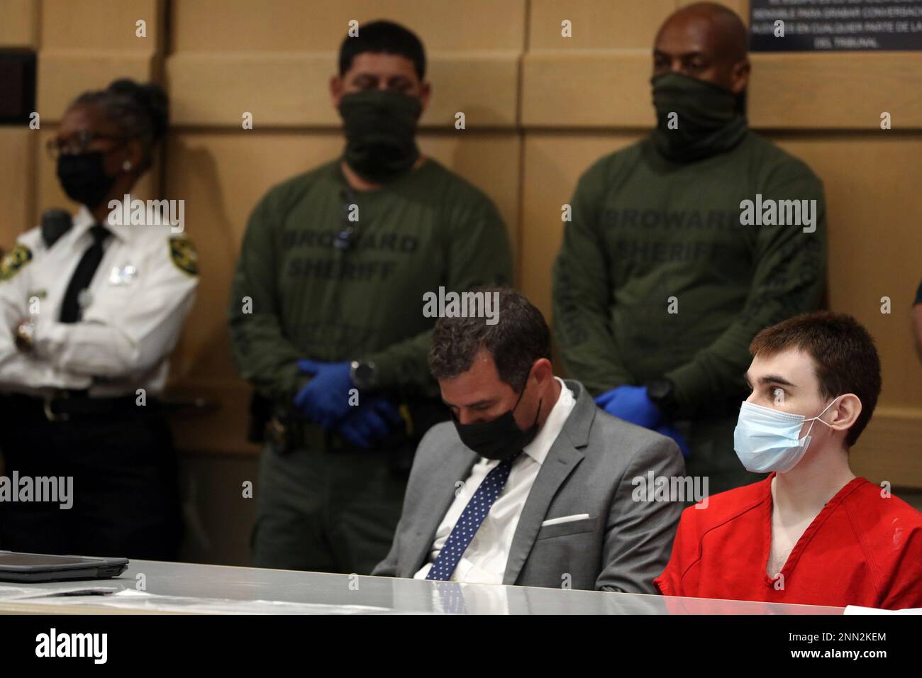 Parkland school shooter Nikolas Cruz sits next to defense attorney Gabe ...