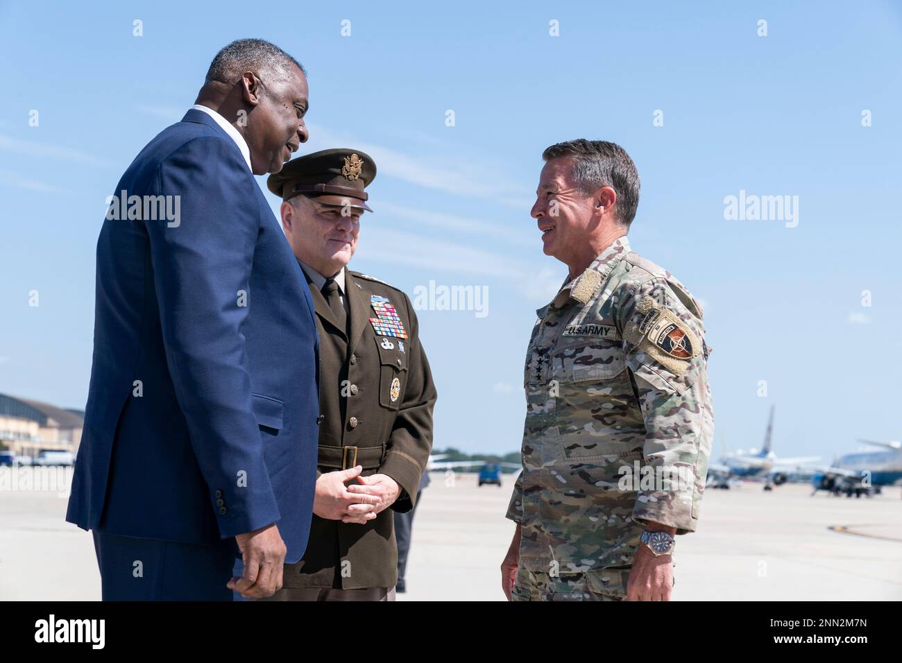 Secretary of Defense Lloyd Austin, left, and Joint Chiefs Chairman Gen ...